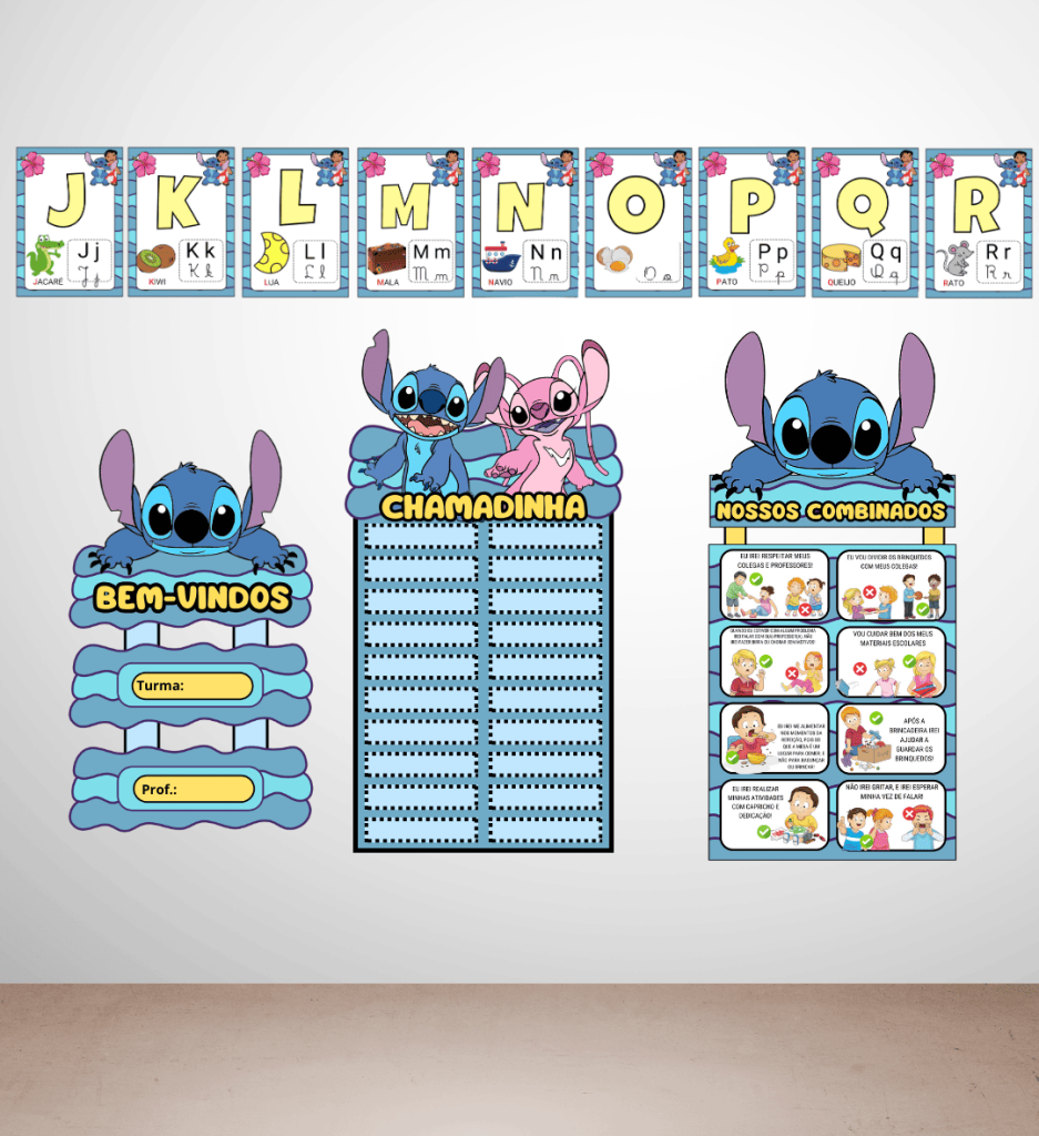 Kit Sala de Aula – Stitch – Mundo Pedagógico: Atividades da Pro